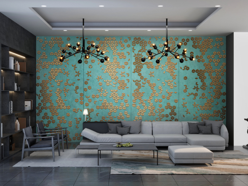 5 Metal Accent Wall Design Ideas For Crafting Modern Living Room Interior